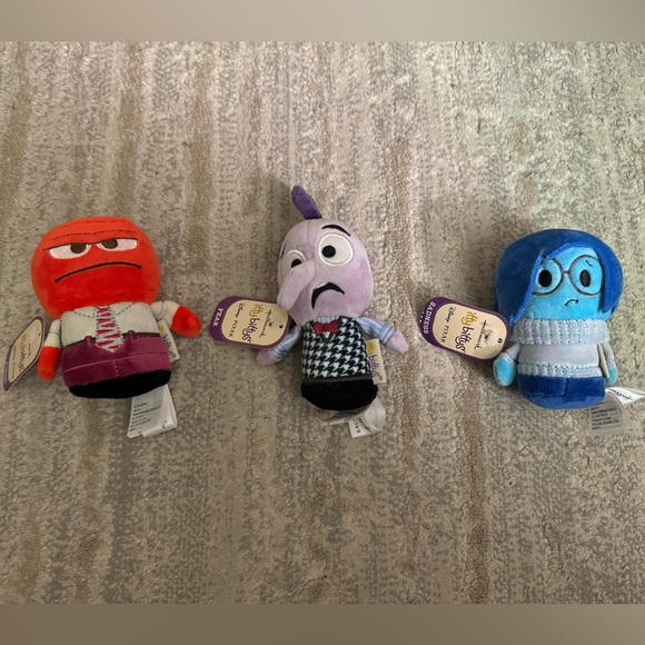 Disney | Toys | Disney Inside Out Plush Trio Hallmark Ittybittys Anger ...